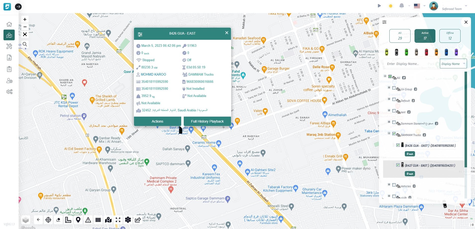 Saferoad Product list - telematics management features & benefits